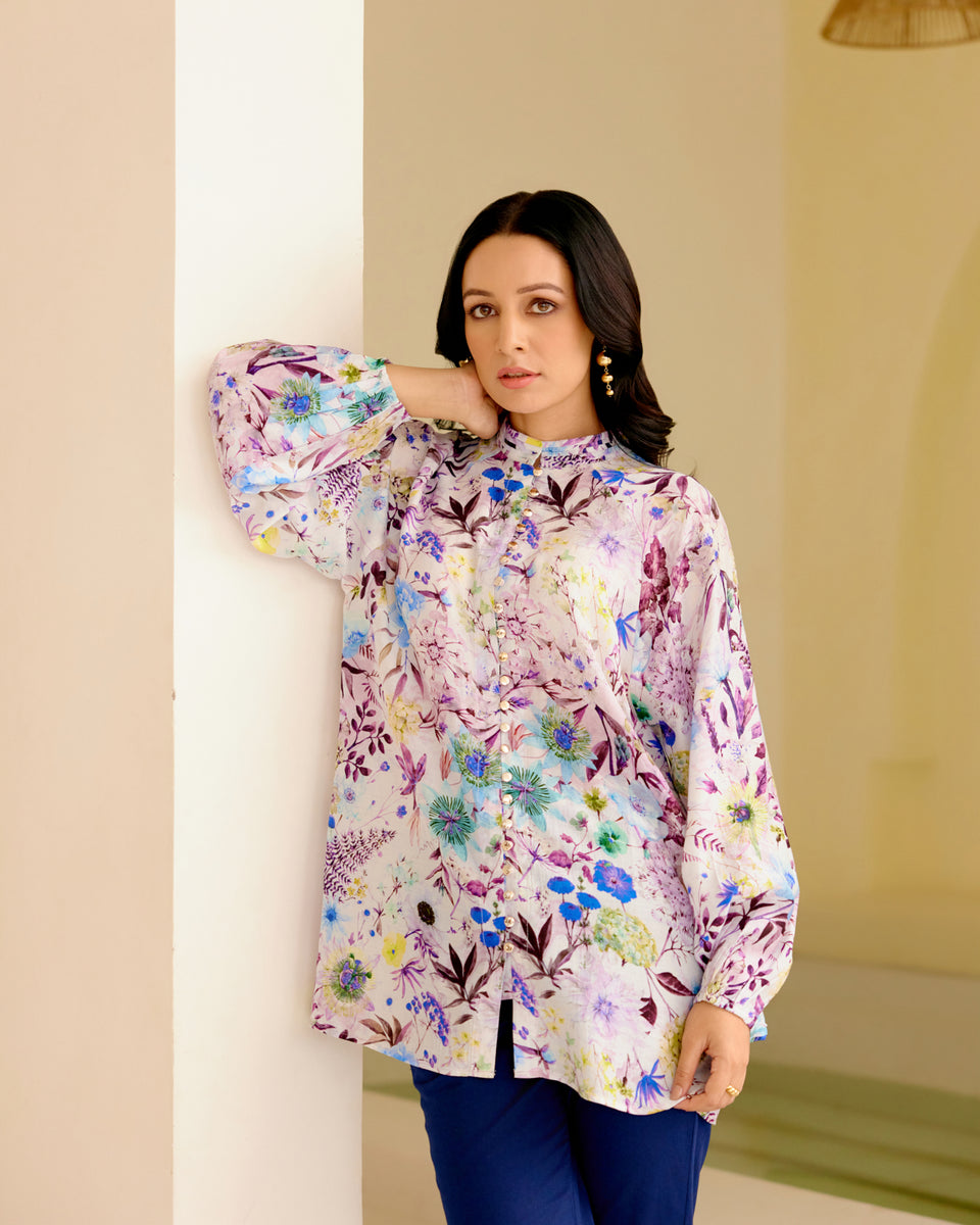 Buy Purple Cora Ava Shirt Online - Chique