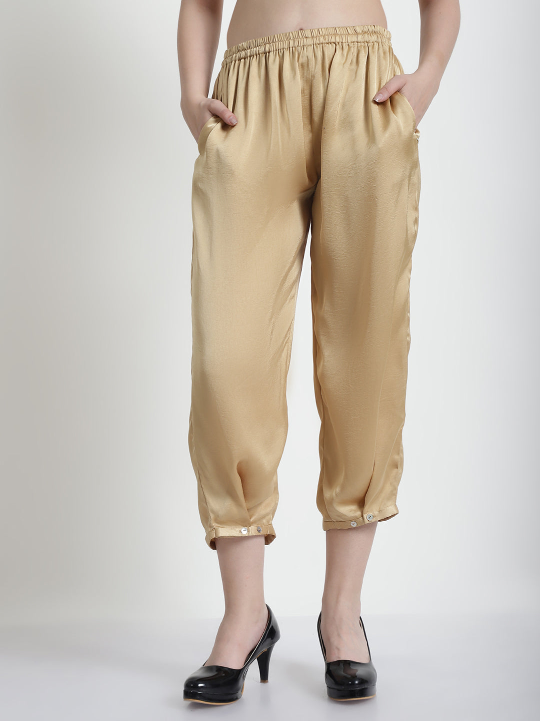 Buy Dark Gold Anklet Pant Online - Chique