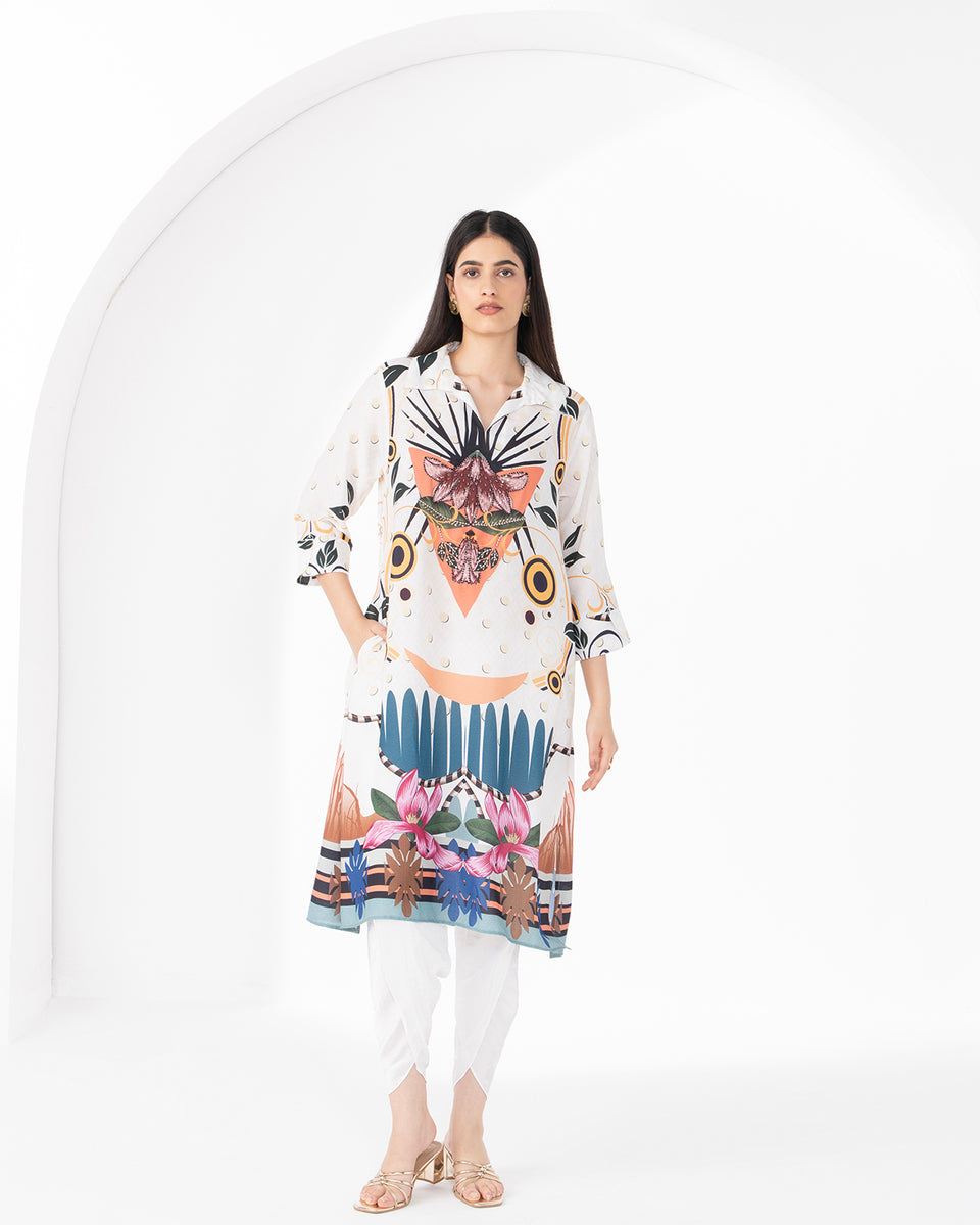 Shop Orange Tard Aaria Shirt Online - Chique