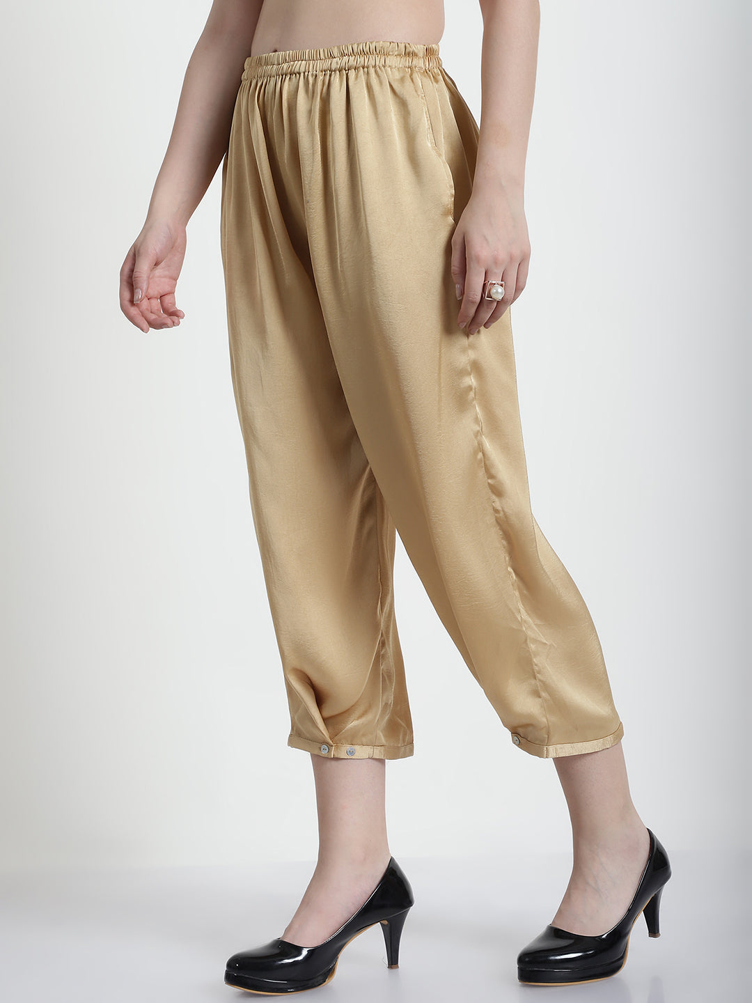 Buy Dark Gold Anklet Pant Online - Chique