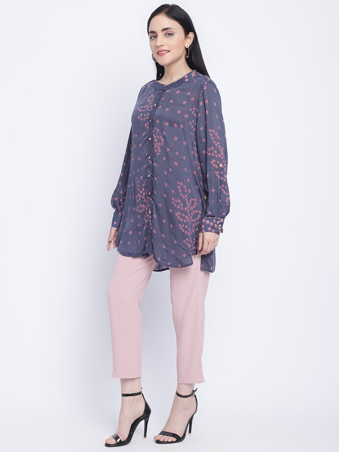 Buy Emerald Bandhej Casual Wear Shirt for Women - Chique