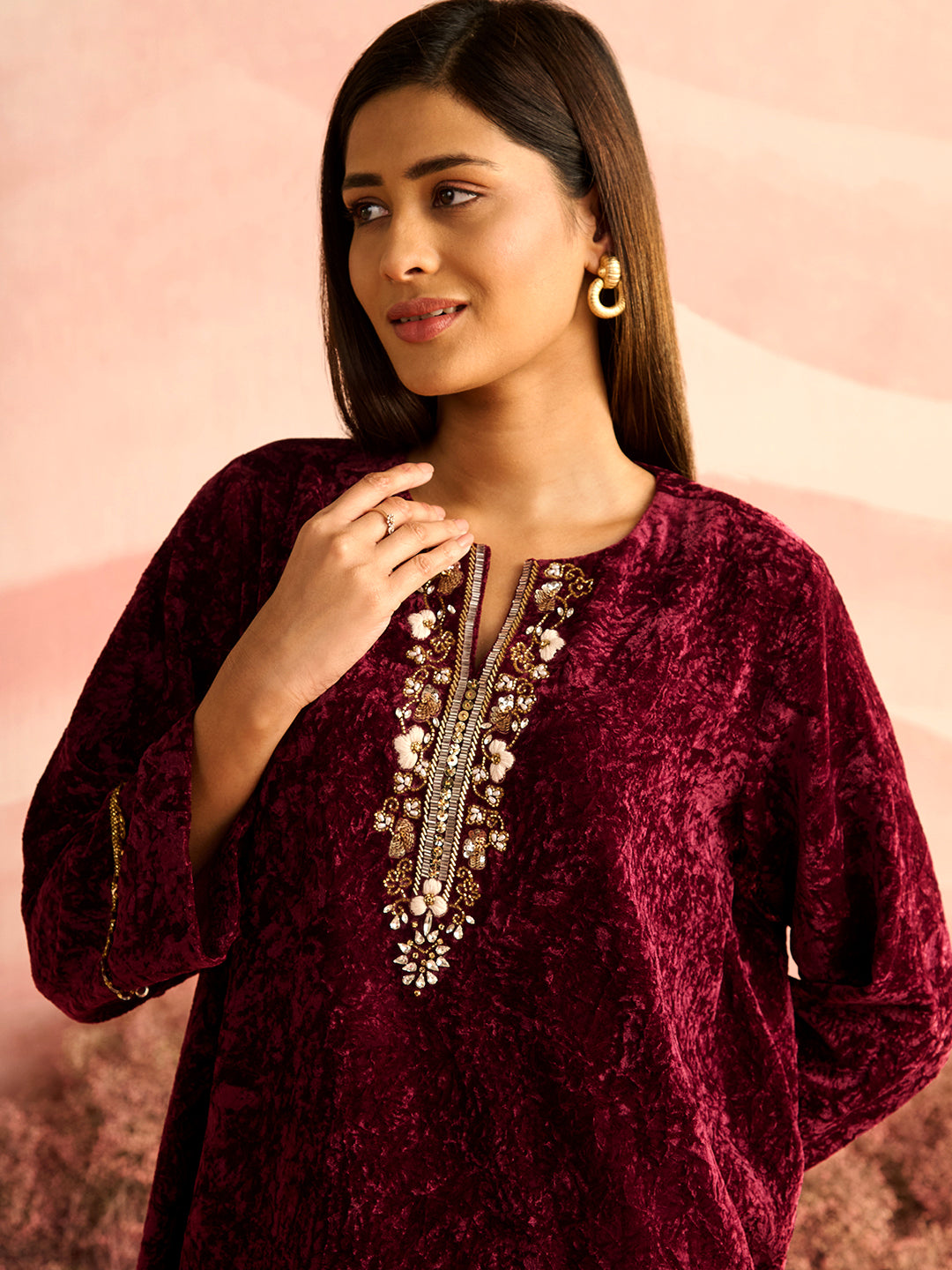Buy Plum Radical Dress Online - Chique