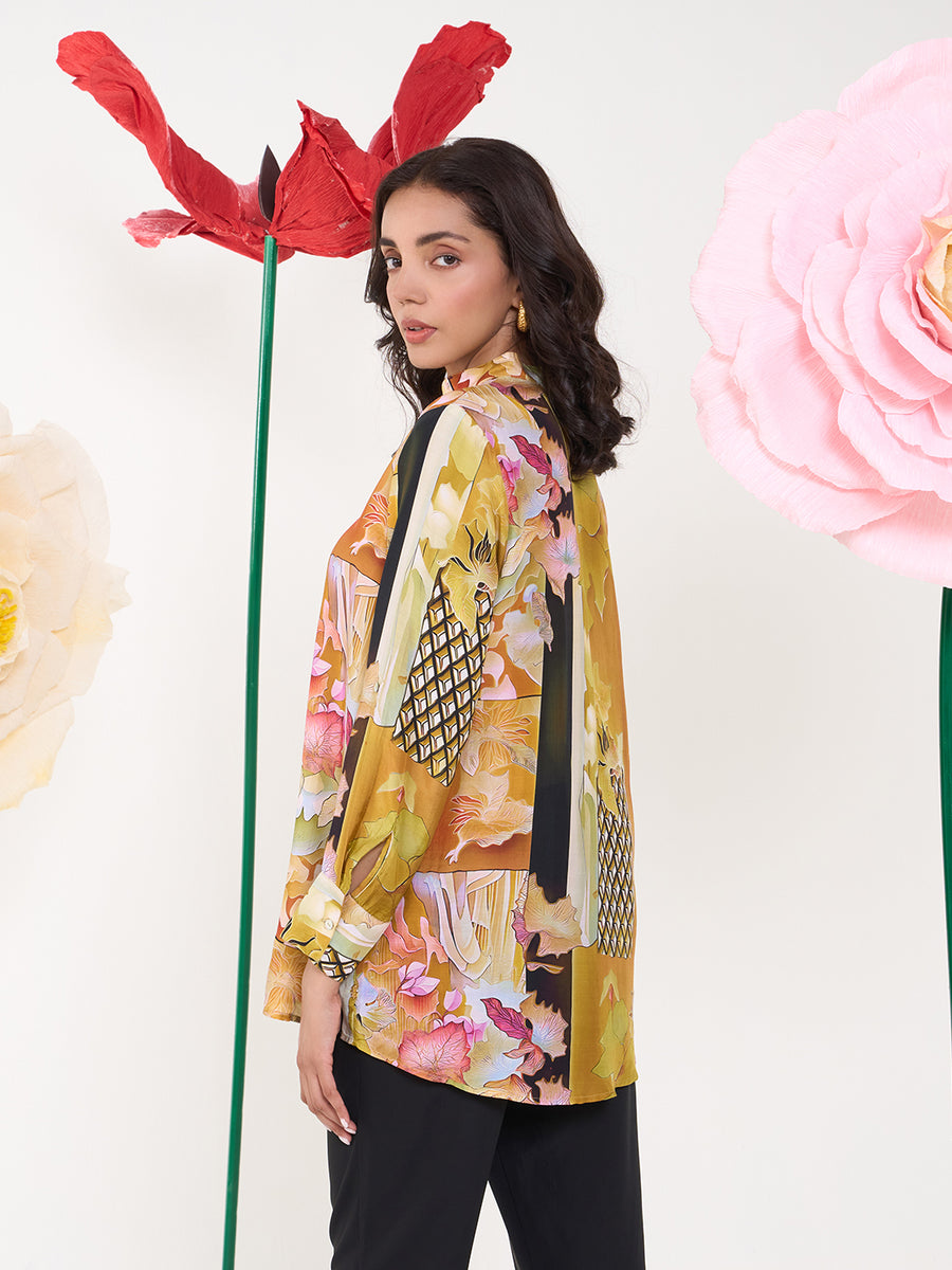 Buy Mustard Gloria Samaya Shirt Online - Chique