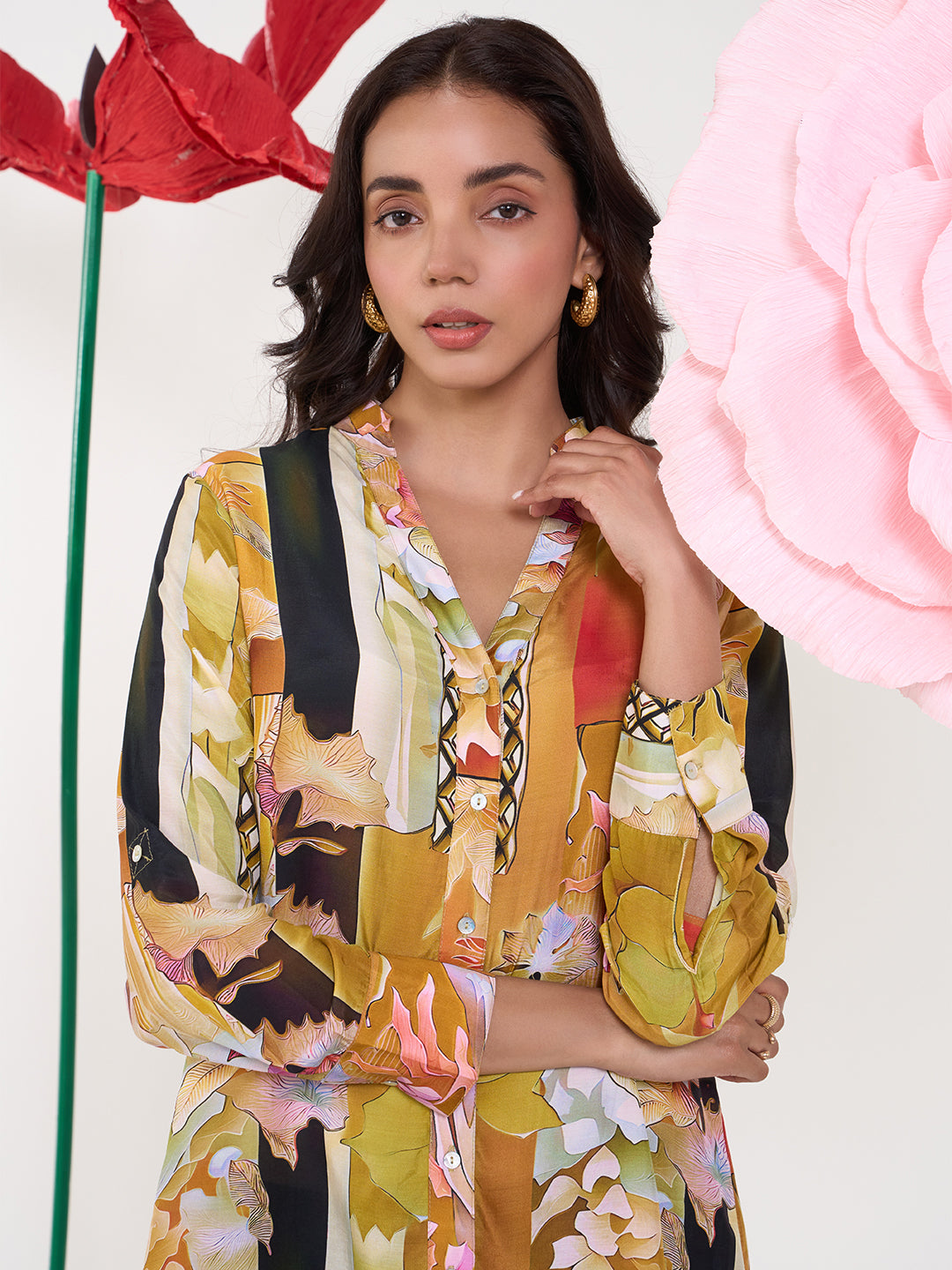 Buy Mustard Gloria Samaya Shirt Online - Chique