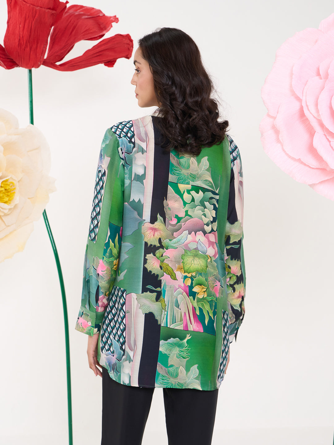 Buy Green Gloria Samaya Shirt Online - Chique