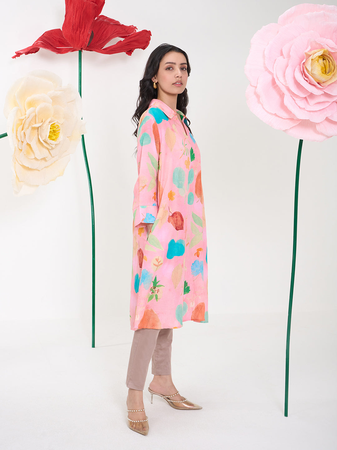Buy Peach Olio Aaria Tunic Online - Chique