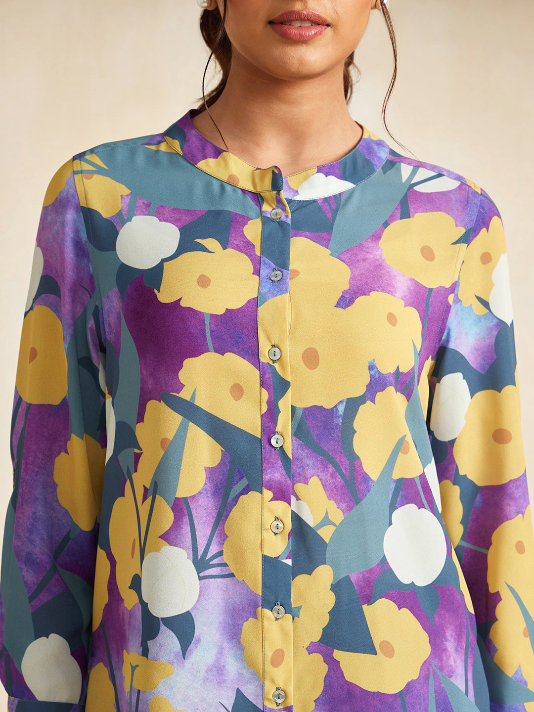 Buy Purple Quirk Button Down Shirt Online - Chique
