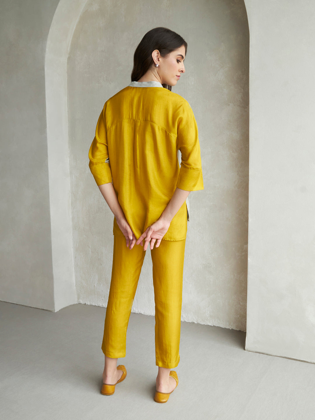 Buy Mustard / Grey Resort Co-Ord Set Online - Chique