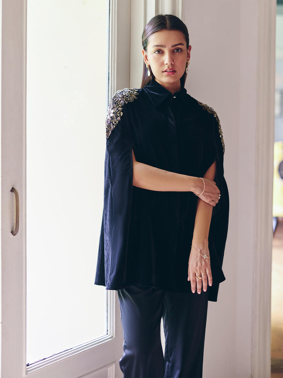 Buy Black Pixel Cape Online - Chique