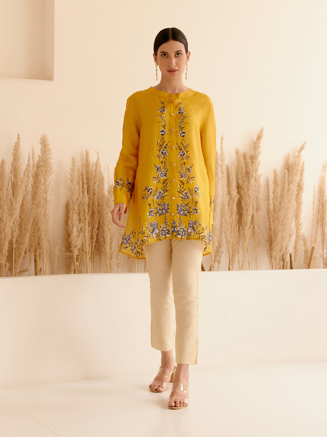 Buy Mantra Mustard Button Down Shirt Online - Chique