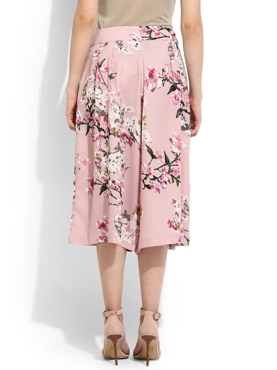 Buy Pink Floral Culottes Online - Chique